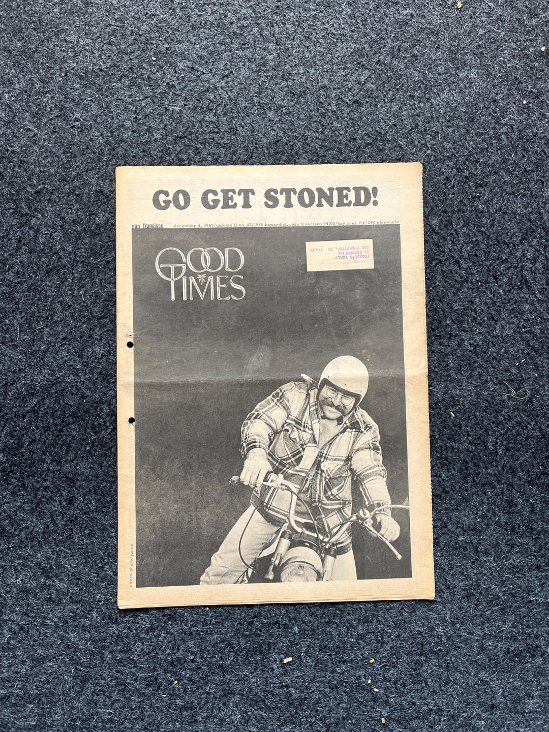 1969 Leftist Newspaper Vintage Ephemera Gifts, Vintage Zine, Good Times ...