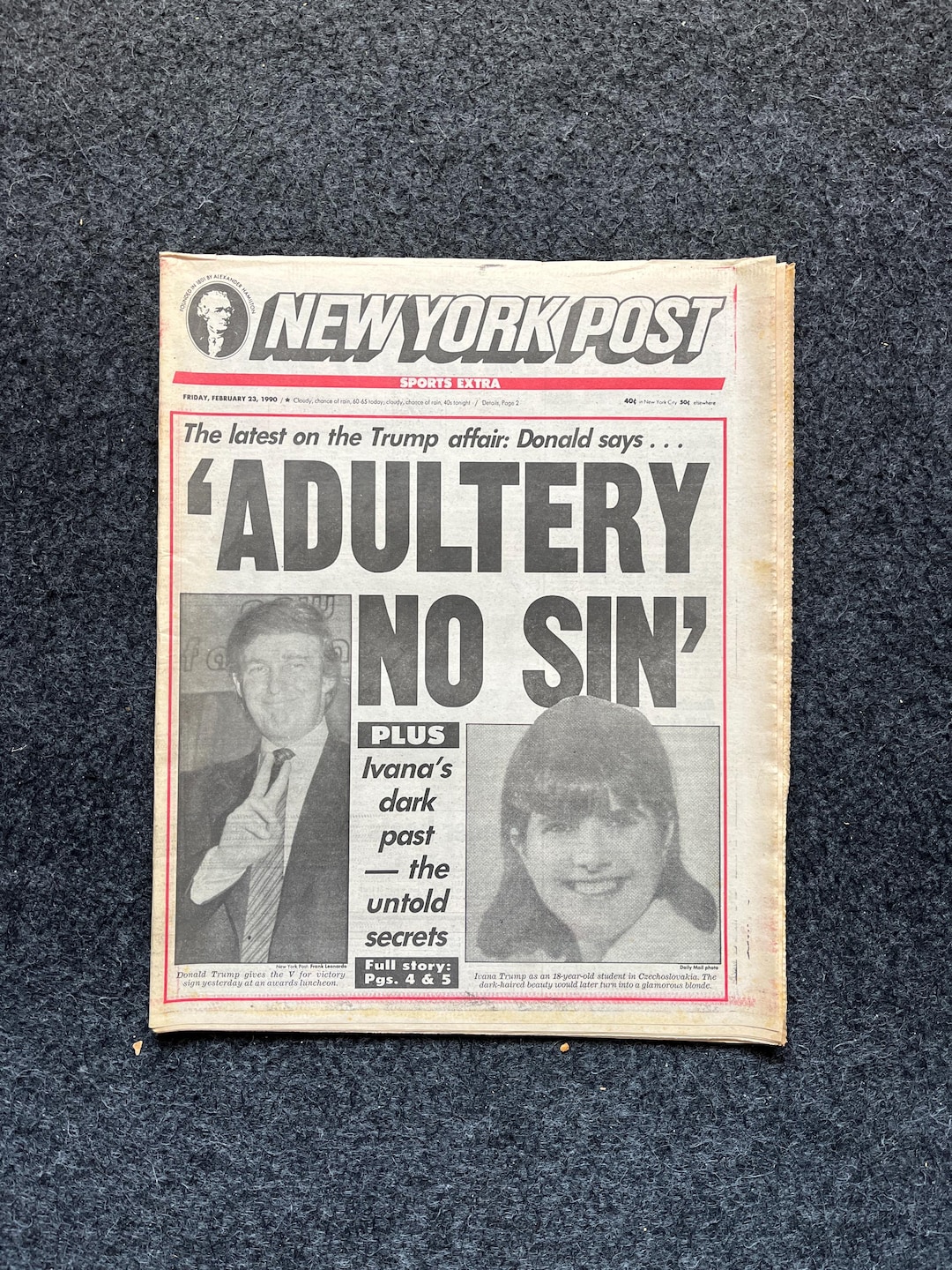 1990 Donald Trump Affair, Trump Gifts and Artwork, Republican ...