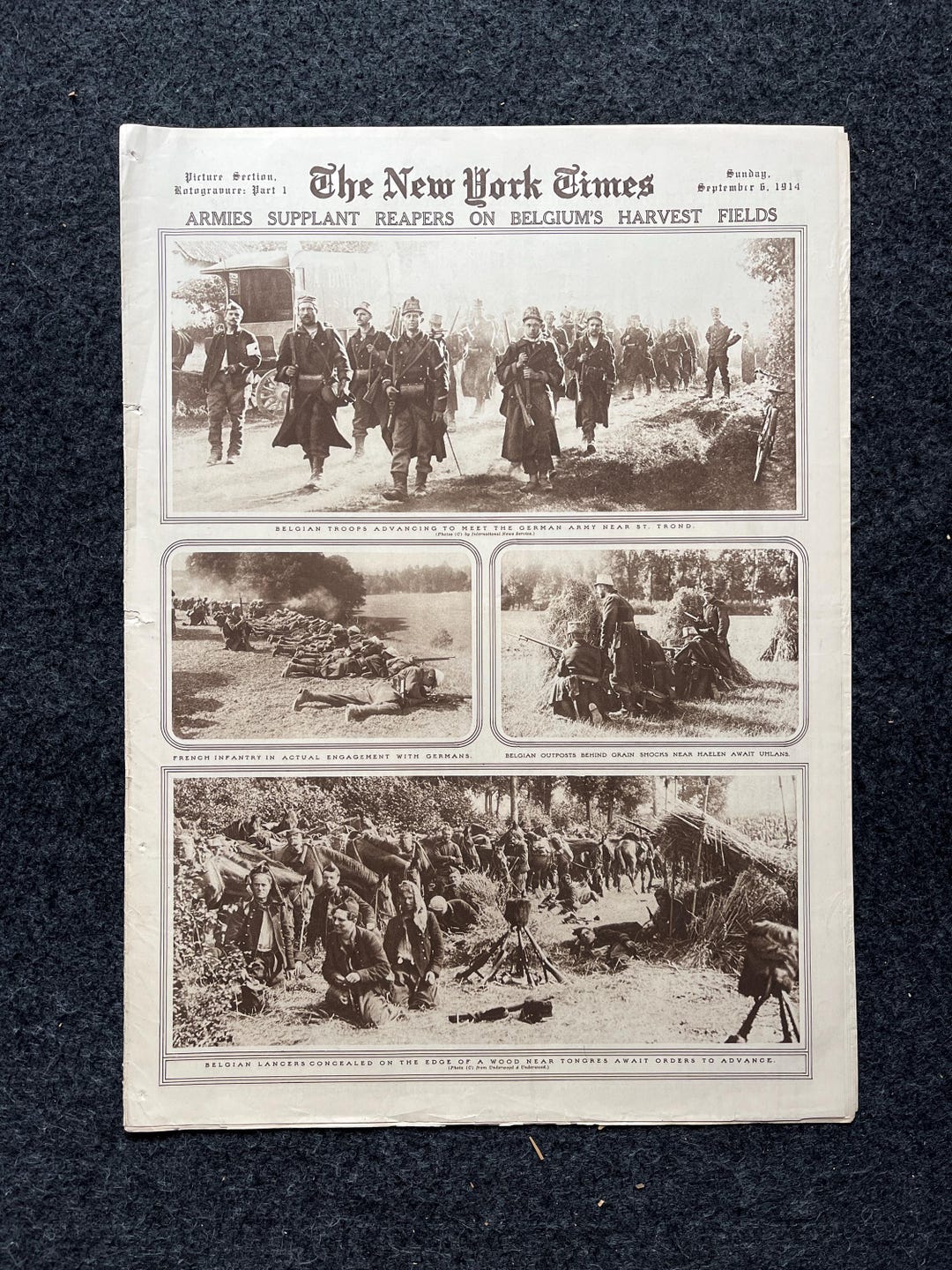 WWI Vintage Newspaper Pictorial Section, World War One Memorabilia and ...