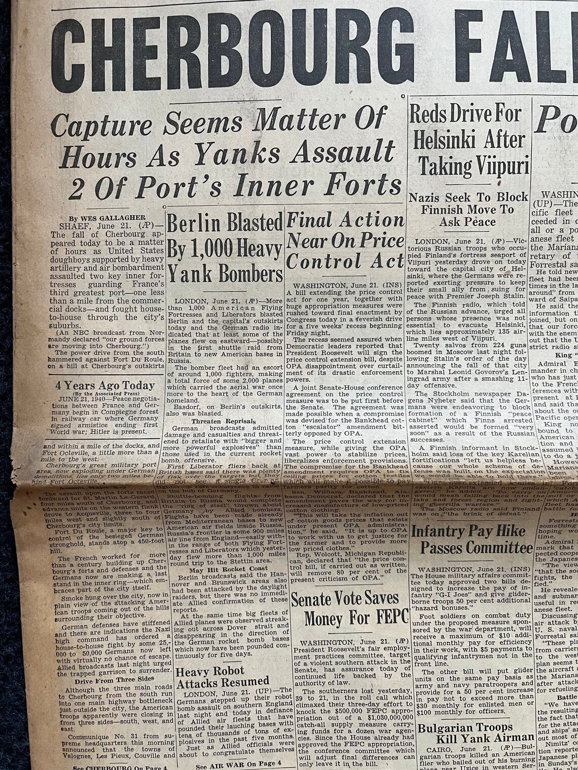 1944 Fall of Cherbourg World War 2 Battle of Philippines Sea - Etsy