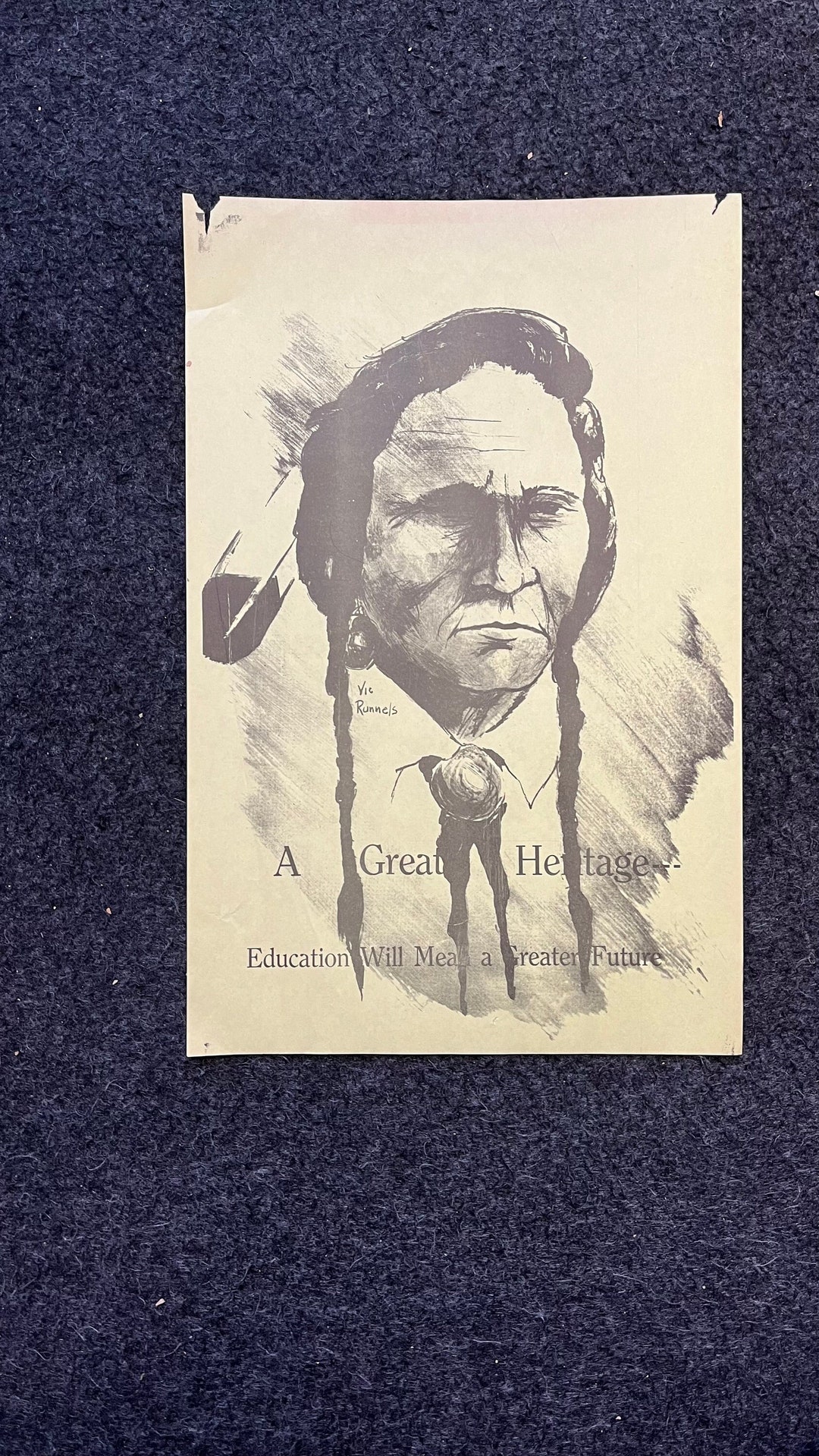 1970s Vic Runnels Native American Education Posters, Sioux Indian Tribe ...