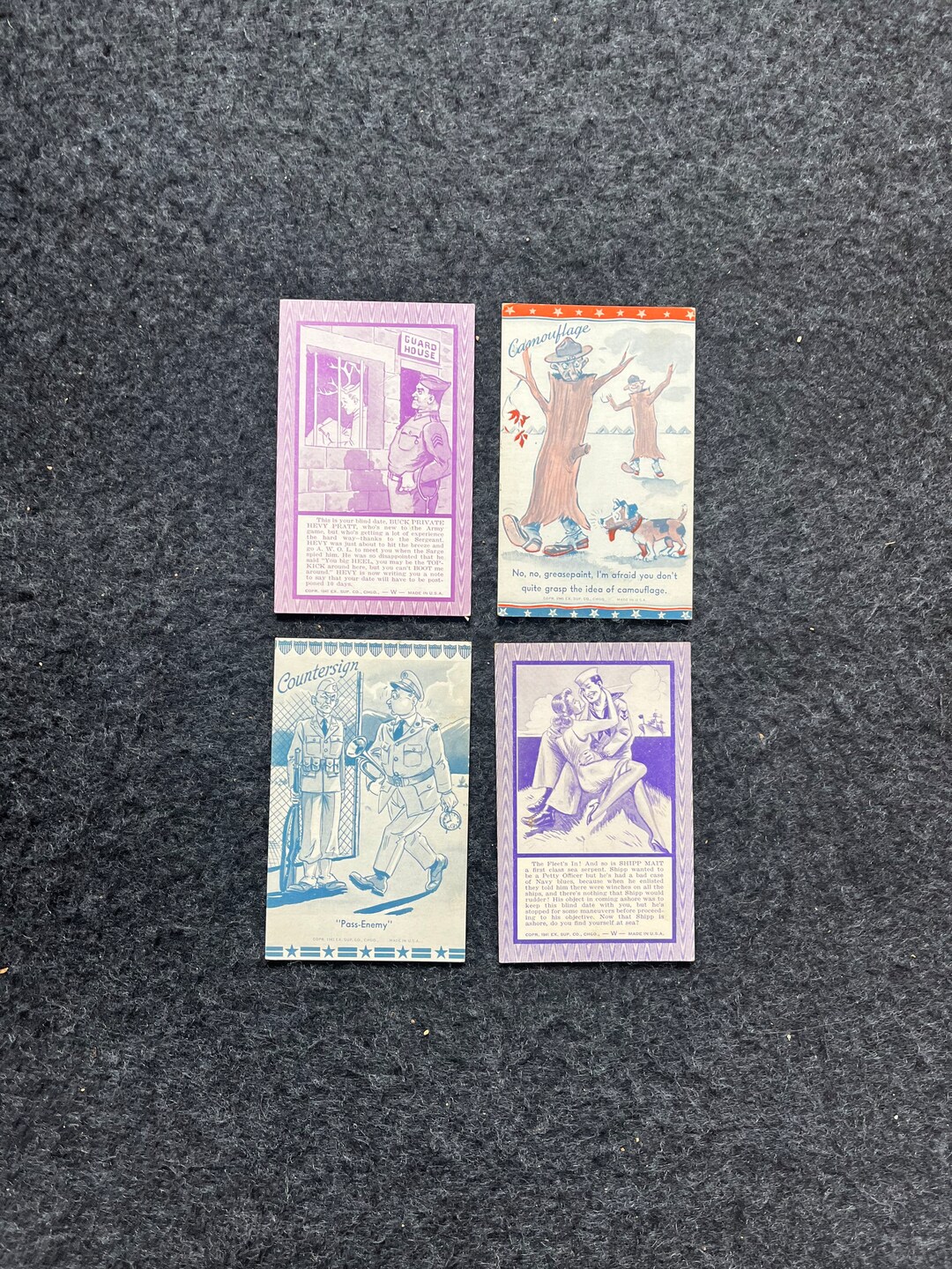 Vintage 1940s WW2 Postcards Original Army World War 2 Memorabilia ...