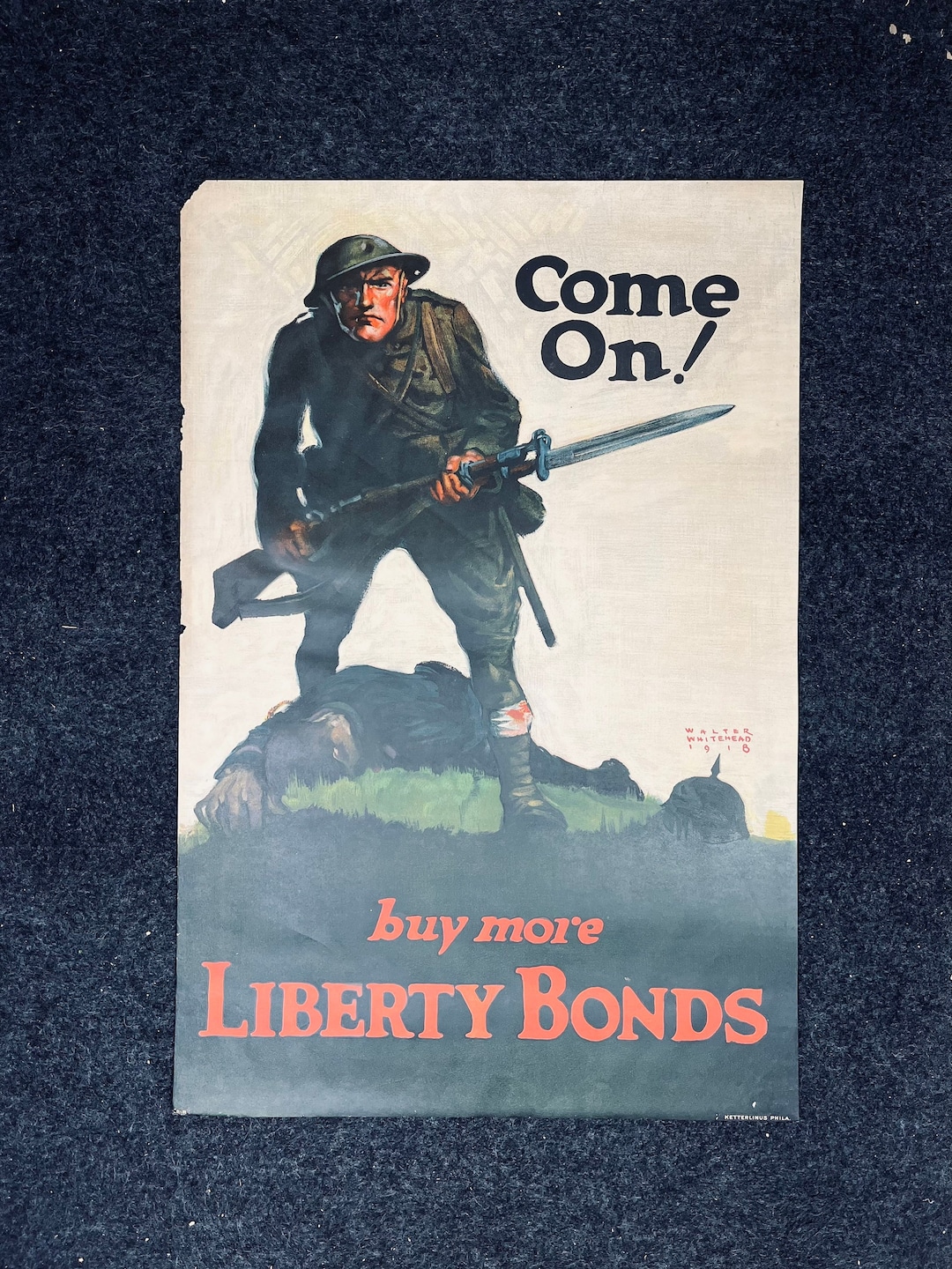 Original WW1 Propaganda Poster - Come on - 1917 World War 1 Propaganda ...