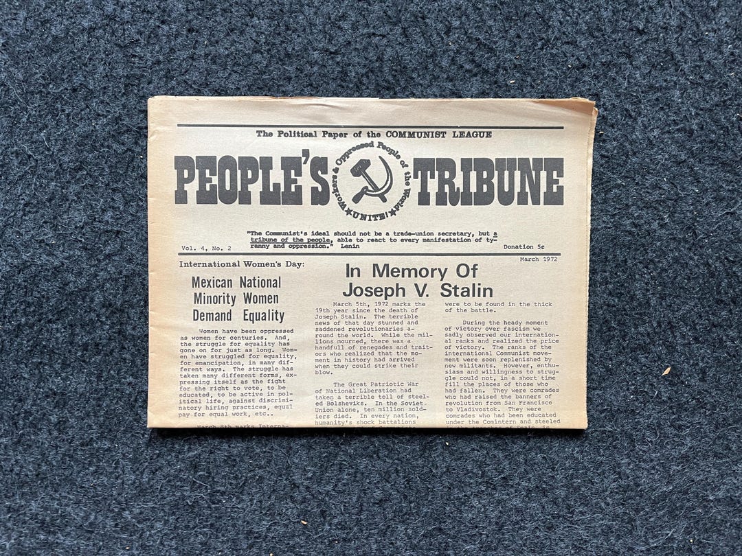 1973 Joseph Stalin Memorial Russian Propaganda Newspaper, International ...