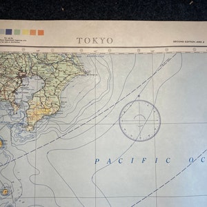 1943 Tokyo WW2 Topographical Map by US Military World War II - Etsy