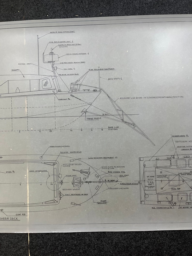 Original US Navy Ship Blueprint LSCR Naval Boat Blueprints - Etsy