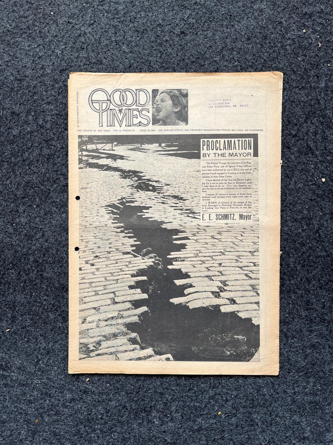 1969 San Francisco Leftist Newspaper Vintage Ephemera Gifts, Vintage ...