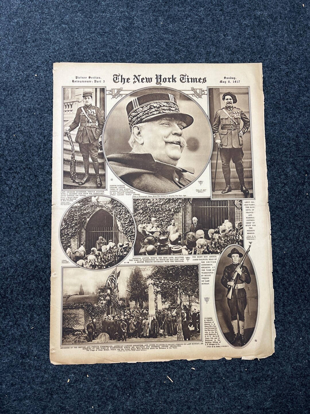 WWI Vintage Newspaper Pictorial Section: Original World War One ...