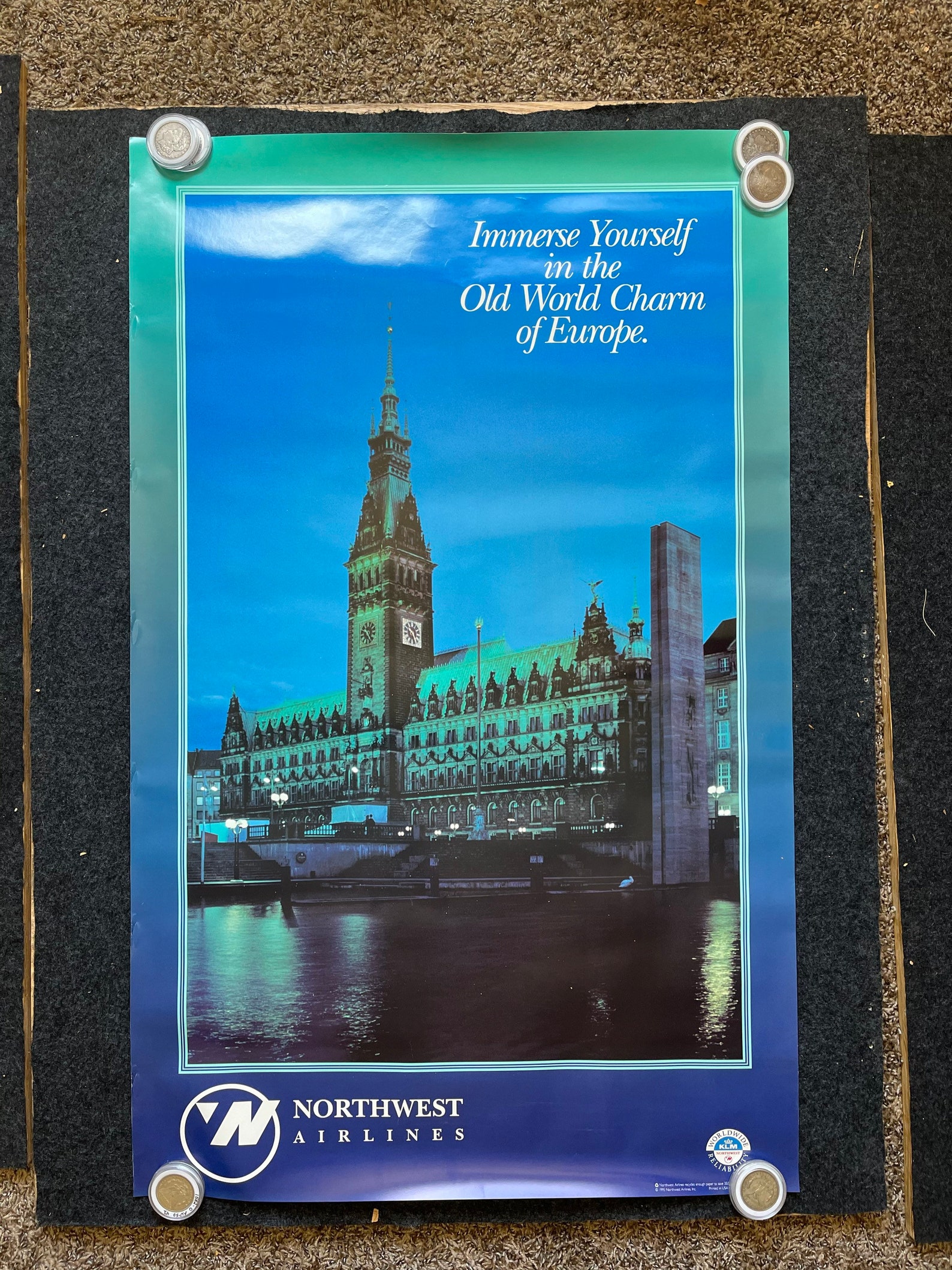 1990s Vintage European Travel Poster, Travel Art, Europe Art History ...