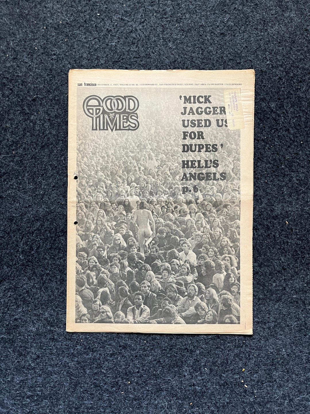 1969 Leftist Newspaper Vintage Ephemera Gifts, Vintage Zine, Good Times ...