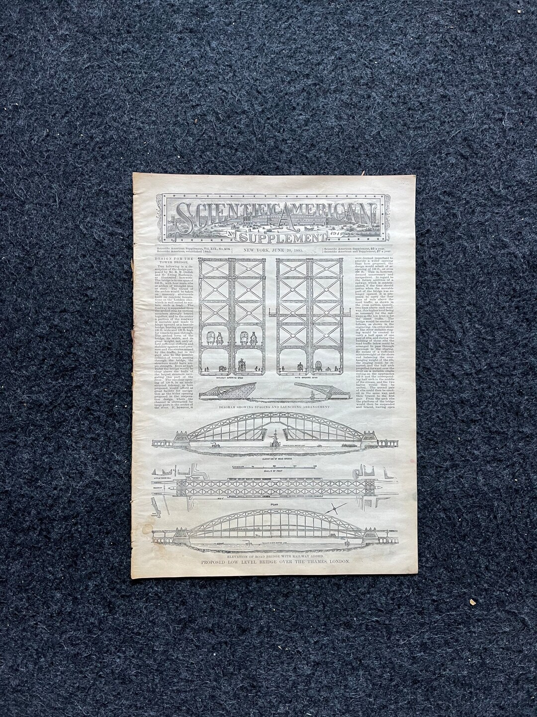 1800s Tower Bridge England, Scientific America, Science Education Wall ...