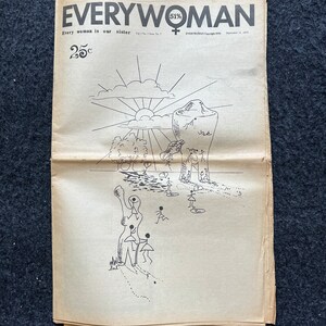 Vintage 1970s Feminist Newspaper, Everywoman 2nd Wave Feminism, LGBTR ...