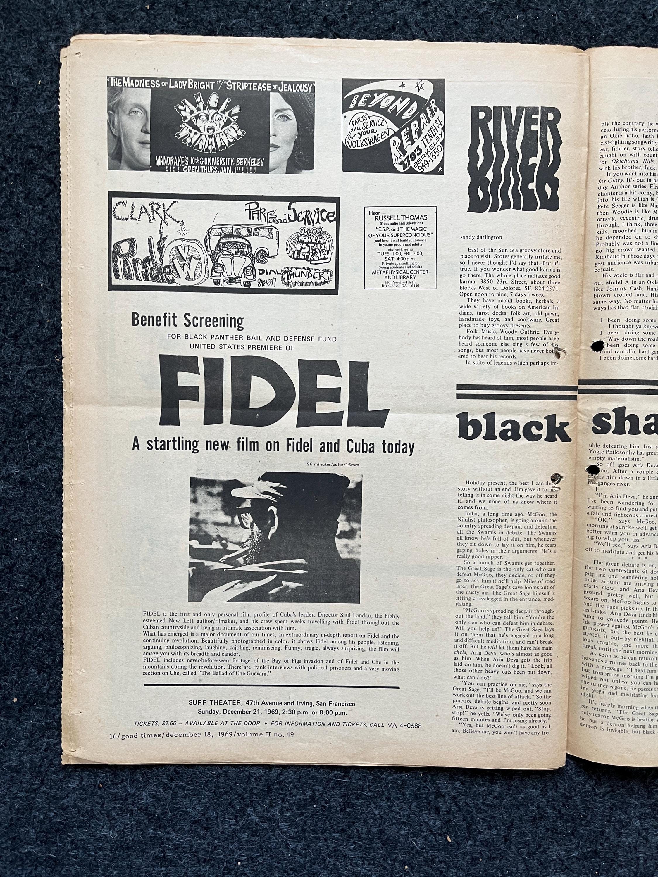 1969 Leftist Newspaper Vintage Ephemera Gifts, Vintage Zine, Good Times ...