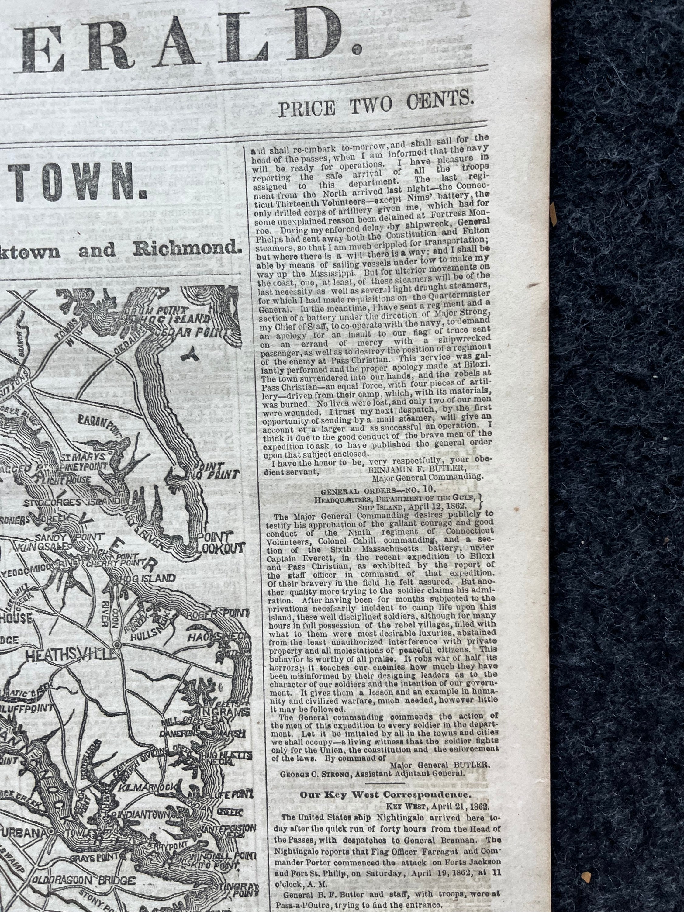1862 Siege of Yorktown Civil War Map Original Newspaper - Etsy