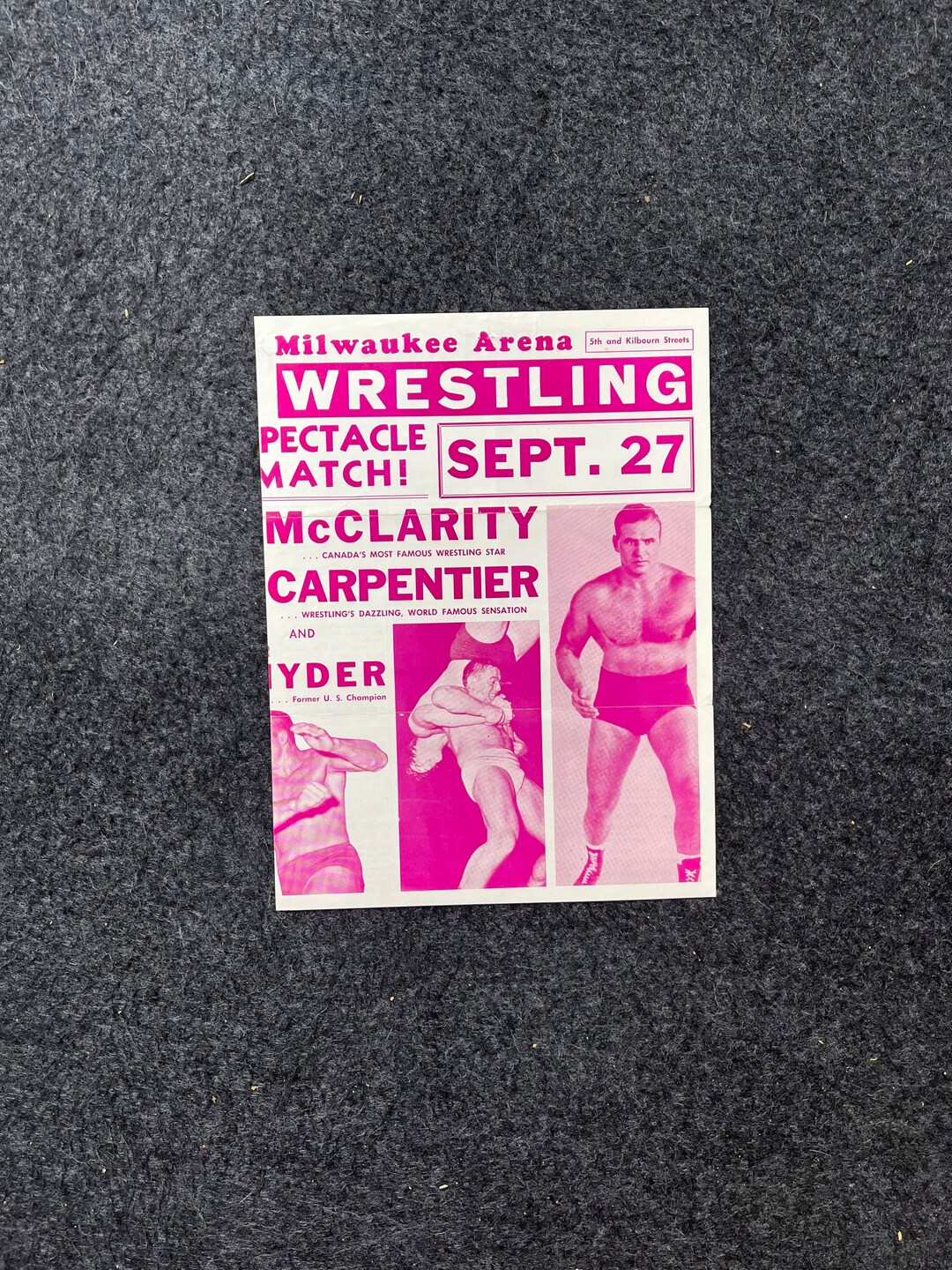 Original 1960s Professional Wrestling Promotion Pamphlets - Etsy
