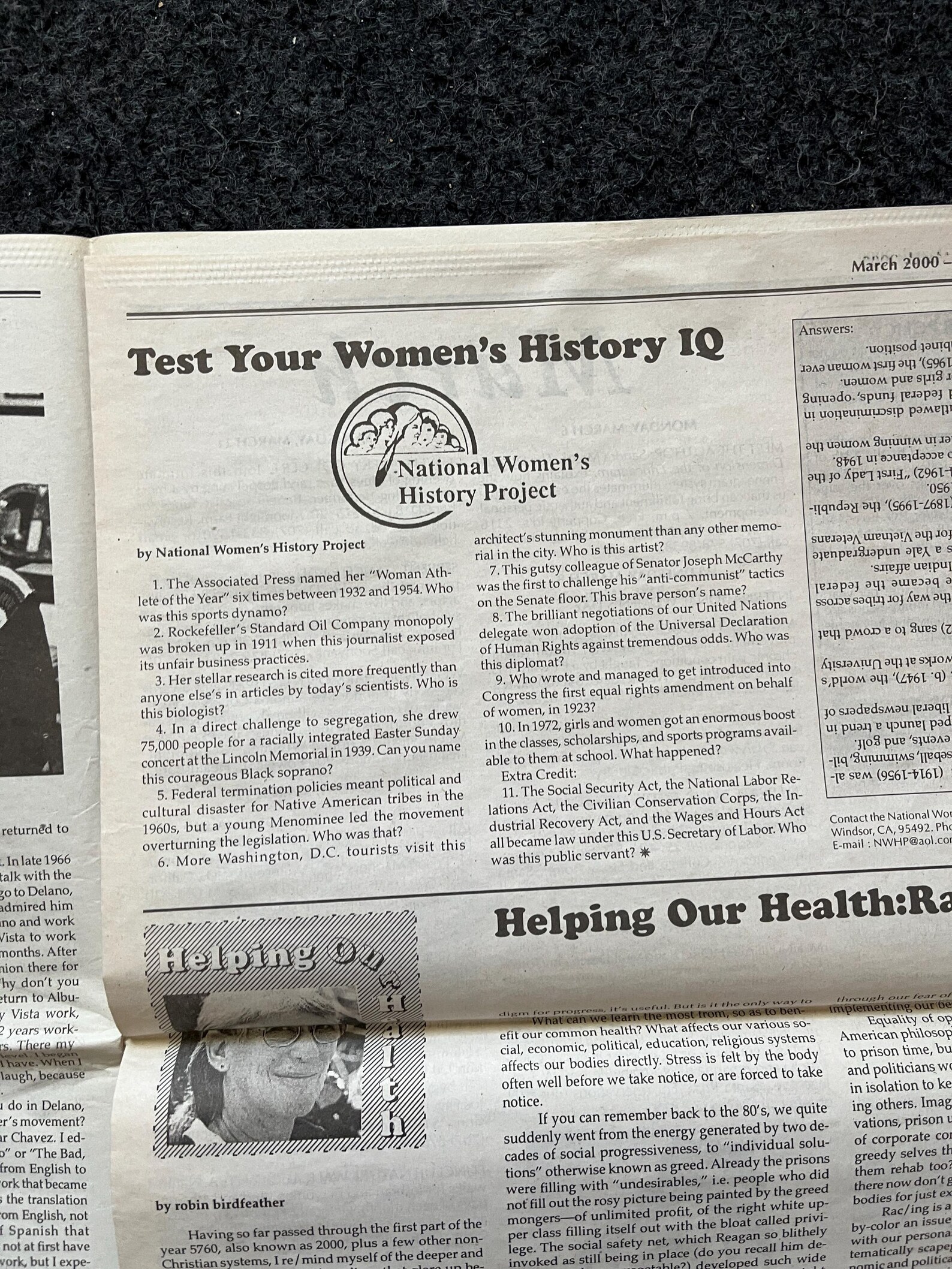 Vintage Y2K Feminist Newspaper, Womens Voice Third Wave Feminism, Gifts ...