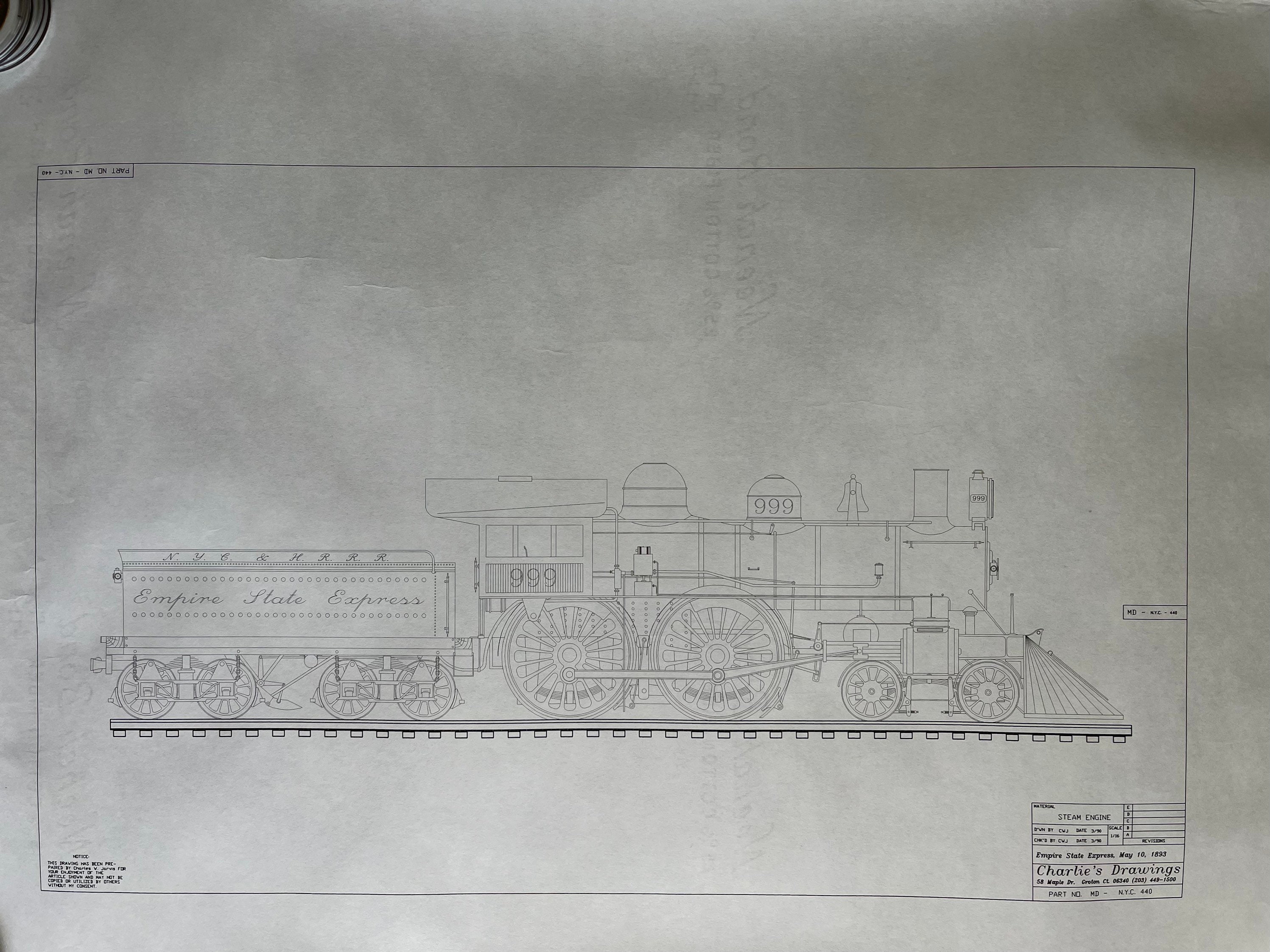 1980s Hobbyist Train Diagram Empire State Express Steam - Etsy