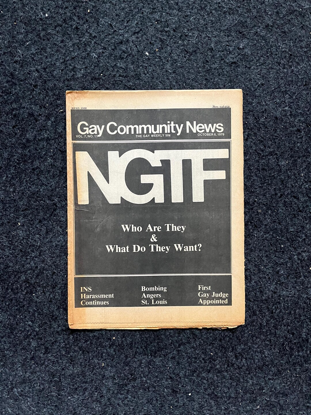1980s NGTF Introduction, Vintage Newspaper, LGBTQIA Memorabilia, Queer ...