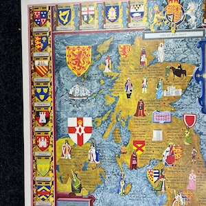 1950s Map of Royal Britain Travel Poster -the British Travel and ...