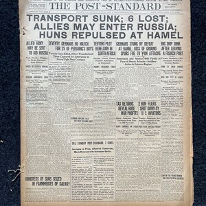 WW1 Mystery Military Newspaper, Vintage World War One Memorabilia ...