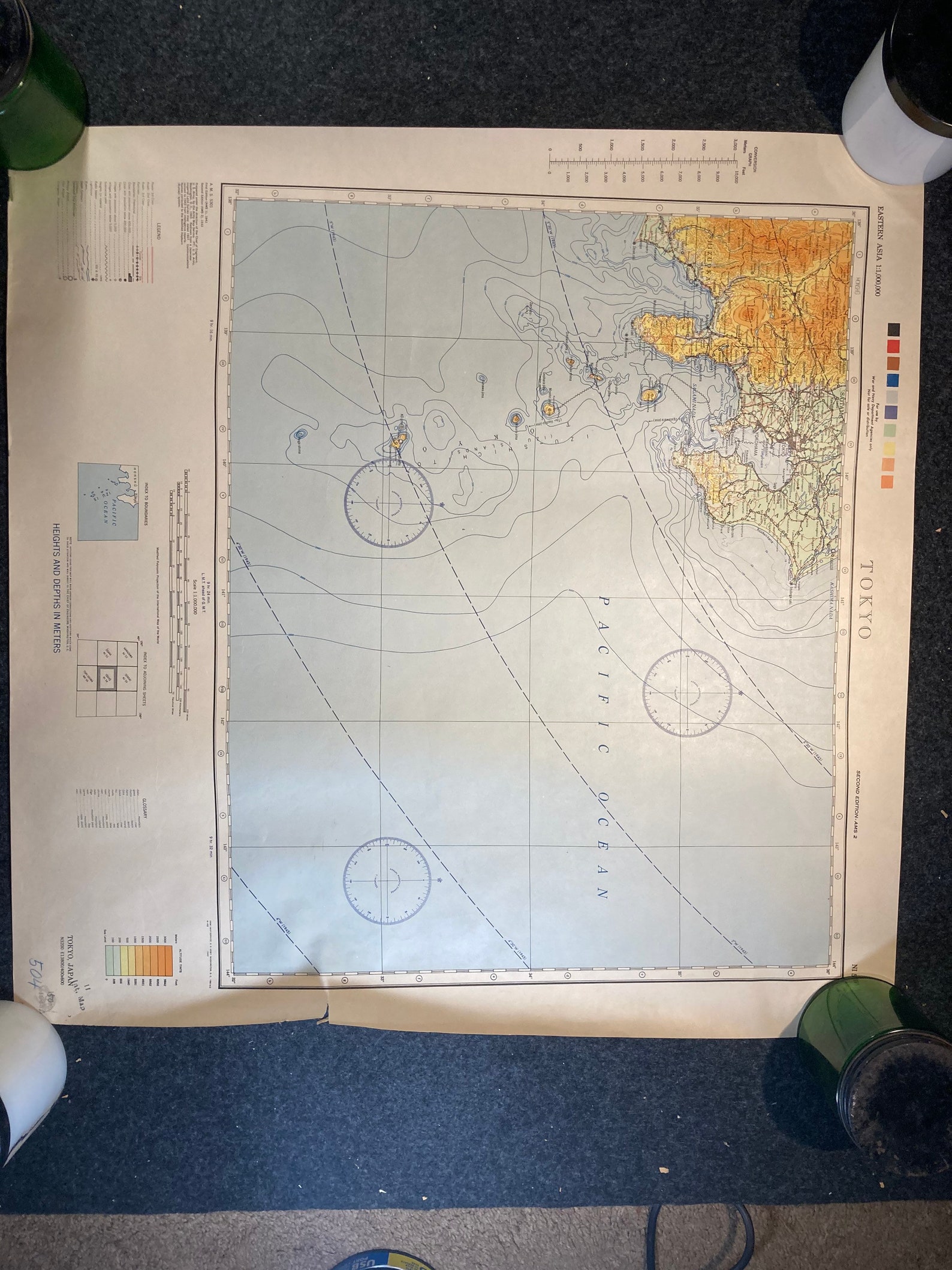 1943 Tokyo WW2 Topographical Map by US Military World War II - Etsy