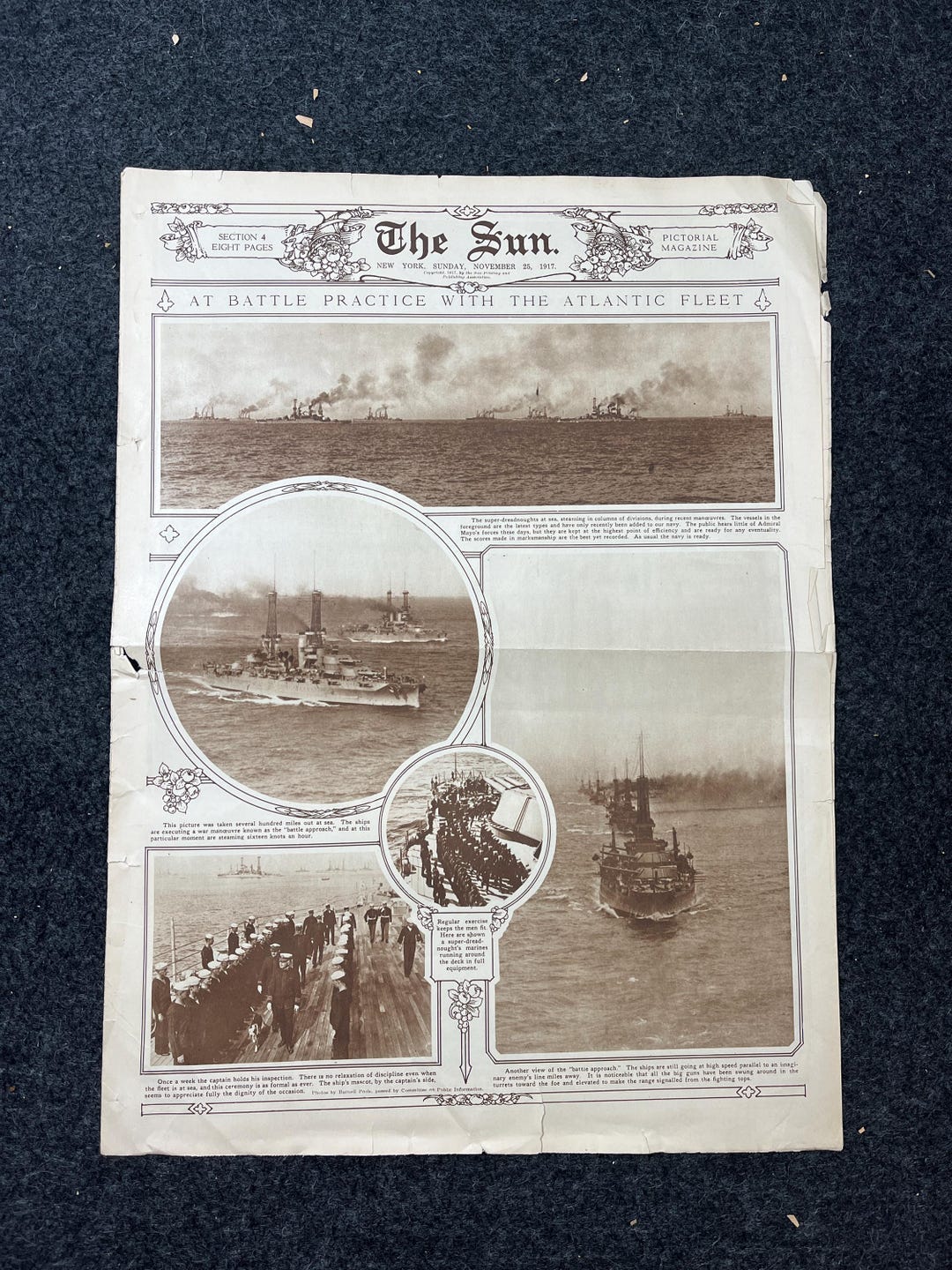 WWI Vintage Newspaper Pictorial Section, World War One Memorabilia and ...