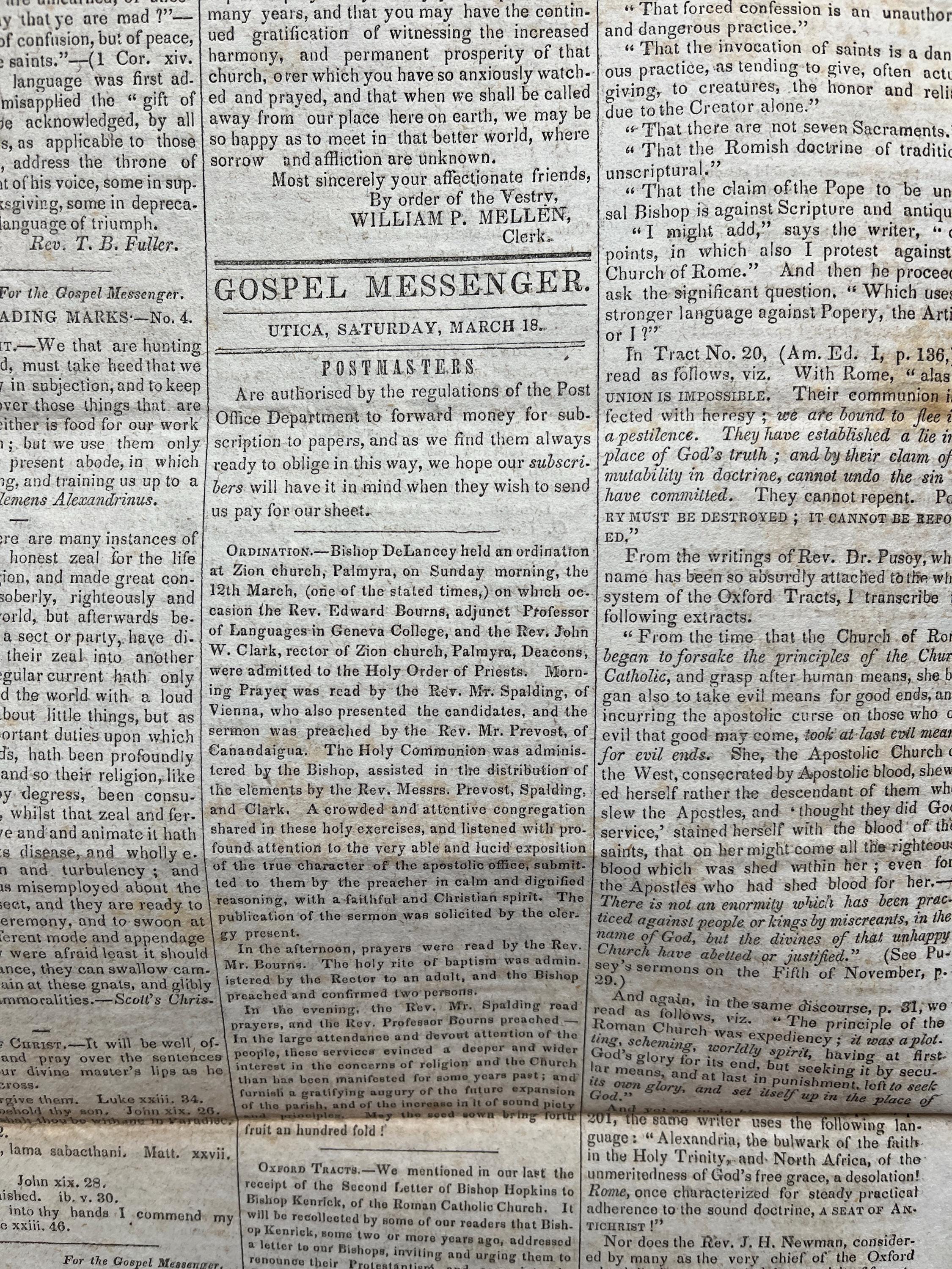 1840s Christian Religious Newspaper: Jesus Prayer, Protestant Decor - Etsy