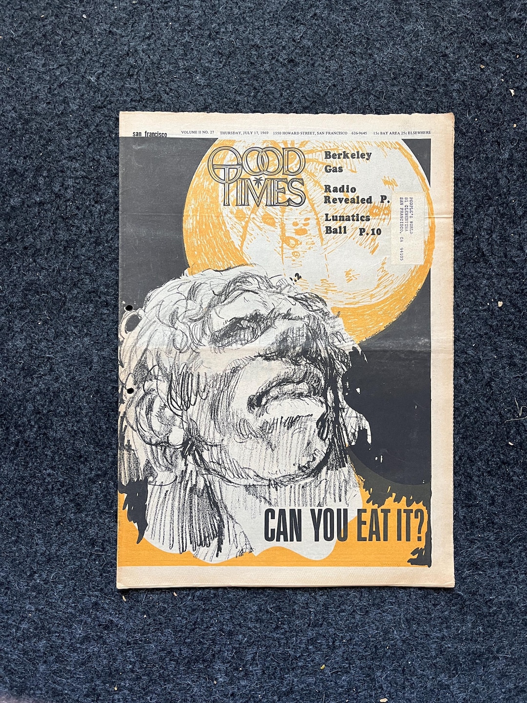 1969 Leftist Newspaper Vintage Ephemera Gifts, Vintage Zine, Good Times ...