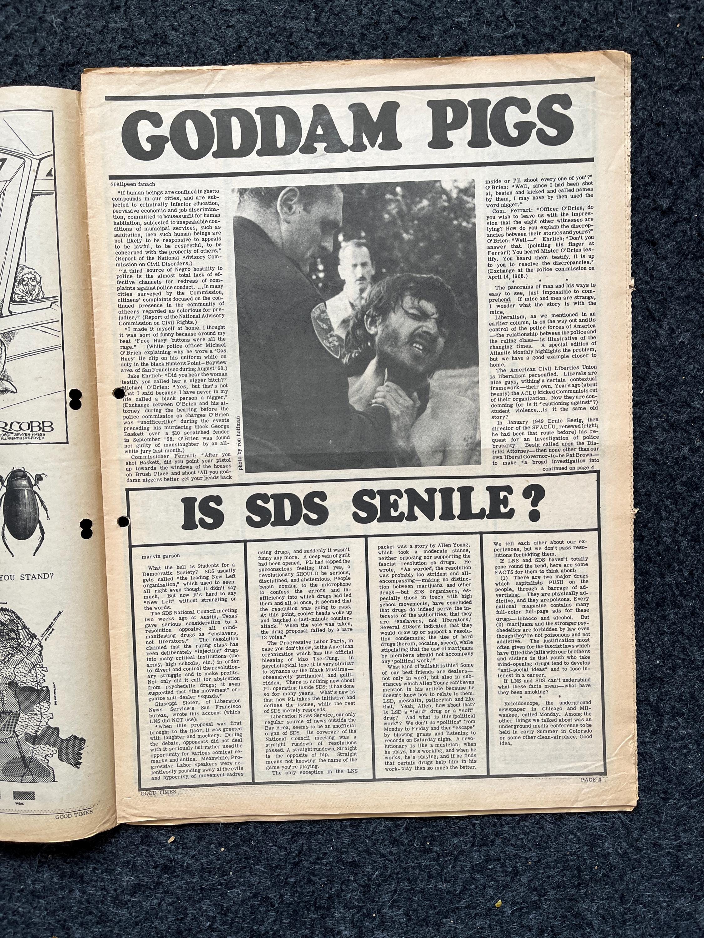 1969 San Francisco Leftist Newspaper Vintage Ephemera Gifts, Vintage ...