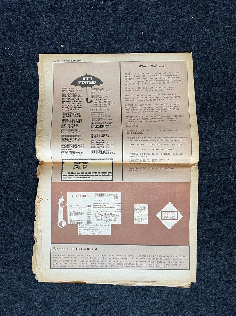 Vintage 1970s Feminist Newspaper, Everywoman 2nd Wave Feminism, LGBTS ...
