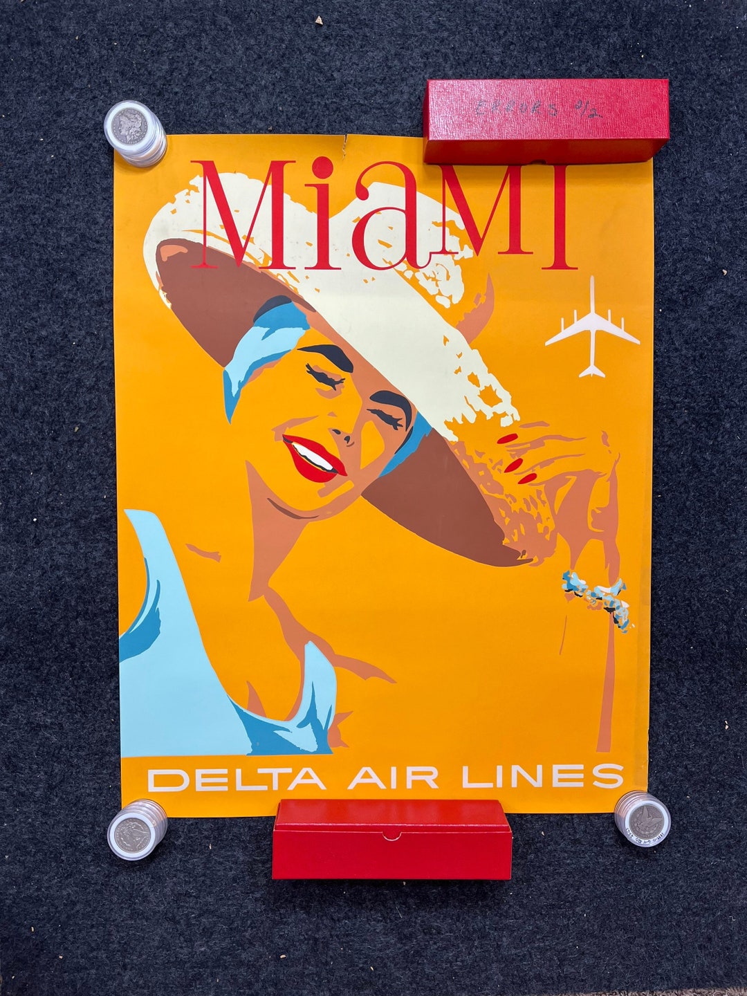 1960s Miami Travel Poster, Miami Florida Artwork, Florida Souvenirs ...