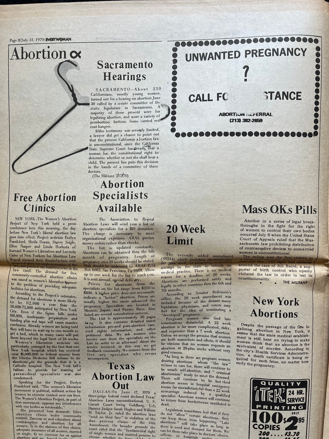 Vintage 1970s Feminist Newspaper, Everywoman 2nd Wave Feminism, LGBTS ...