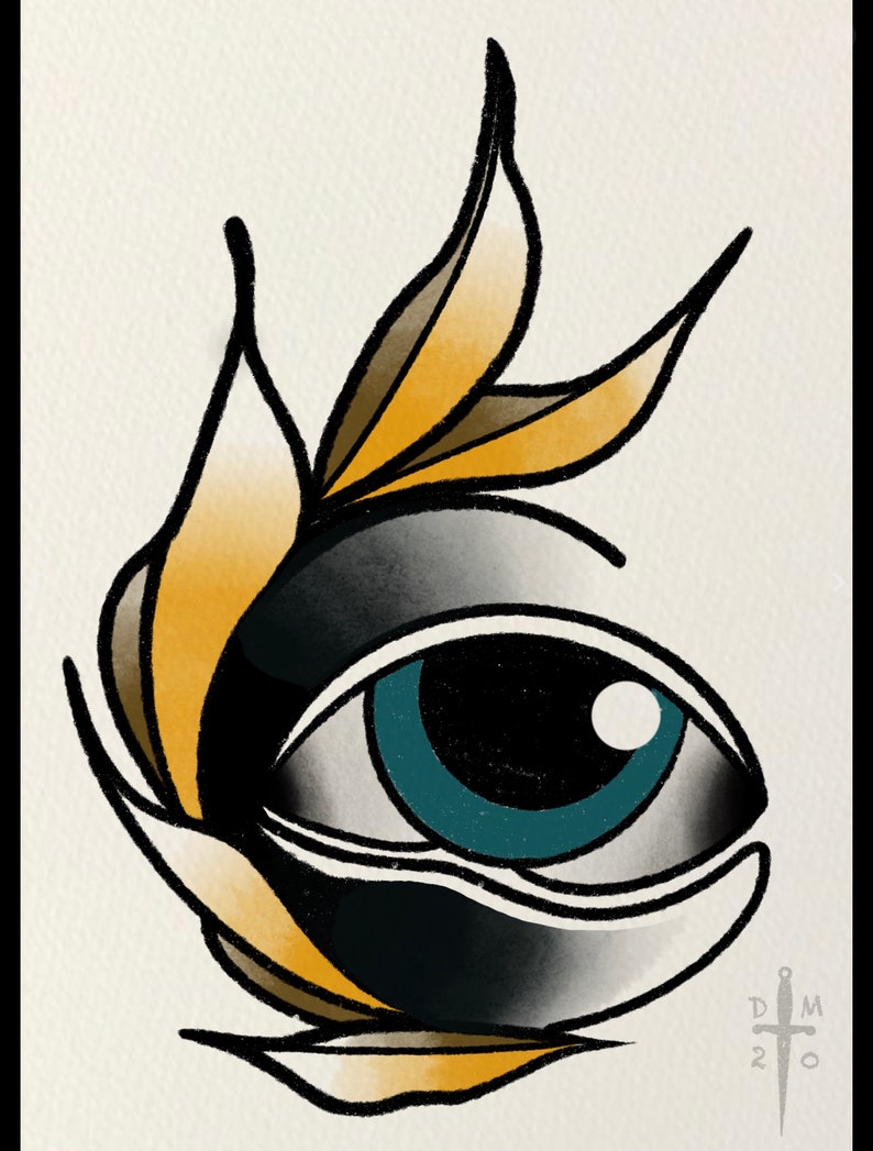 Eye Tattoo Art Print - Etsy