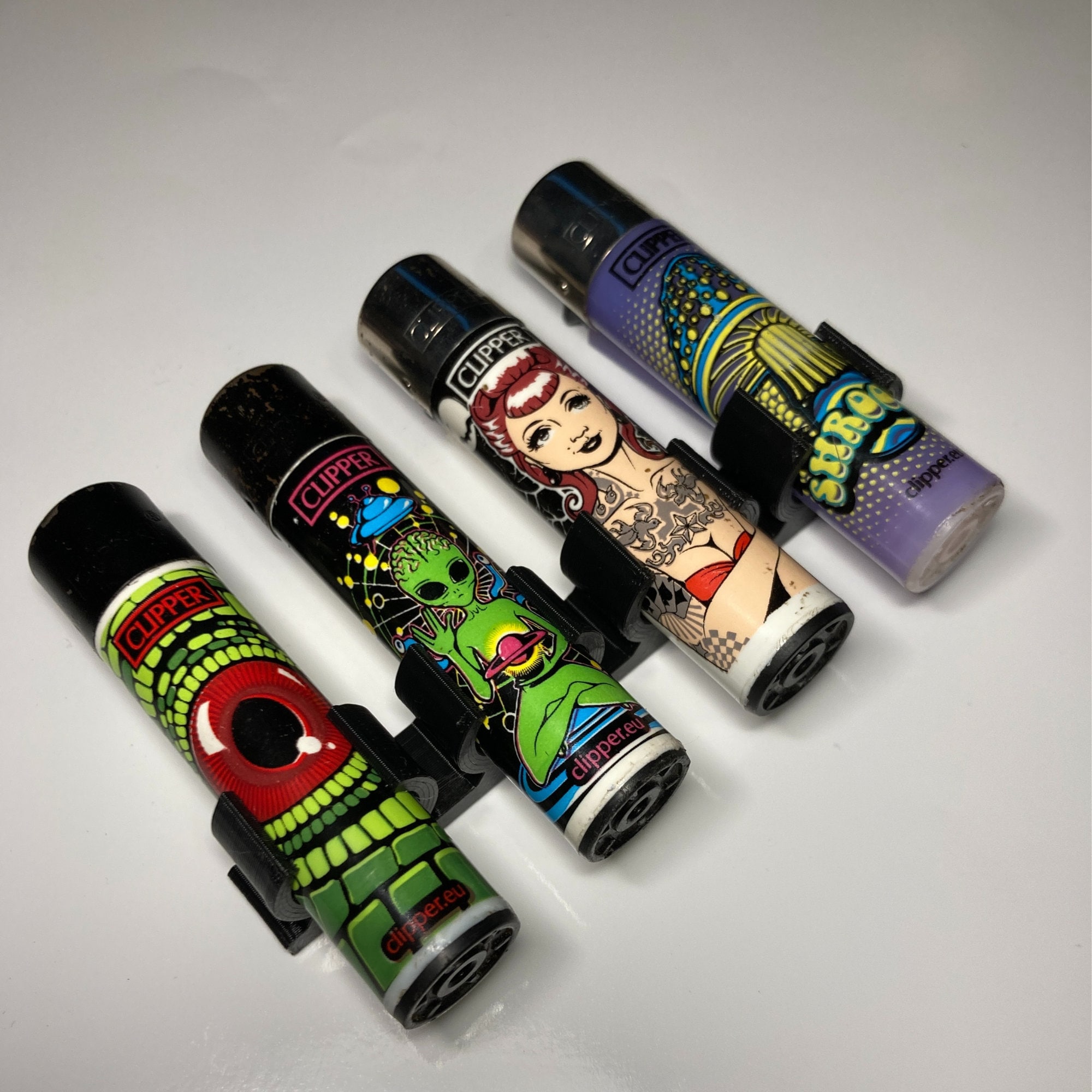 CLIPPER LIGHTER Display HOLDER wall Mount 4 Bracket Slots - Etsy