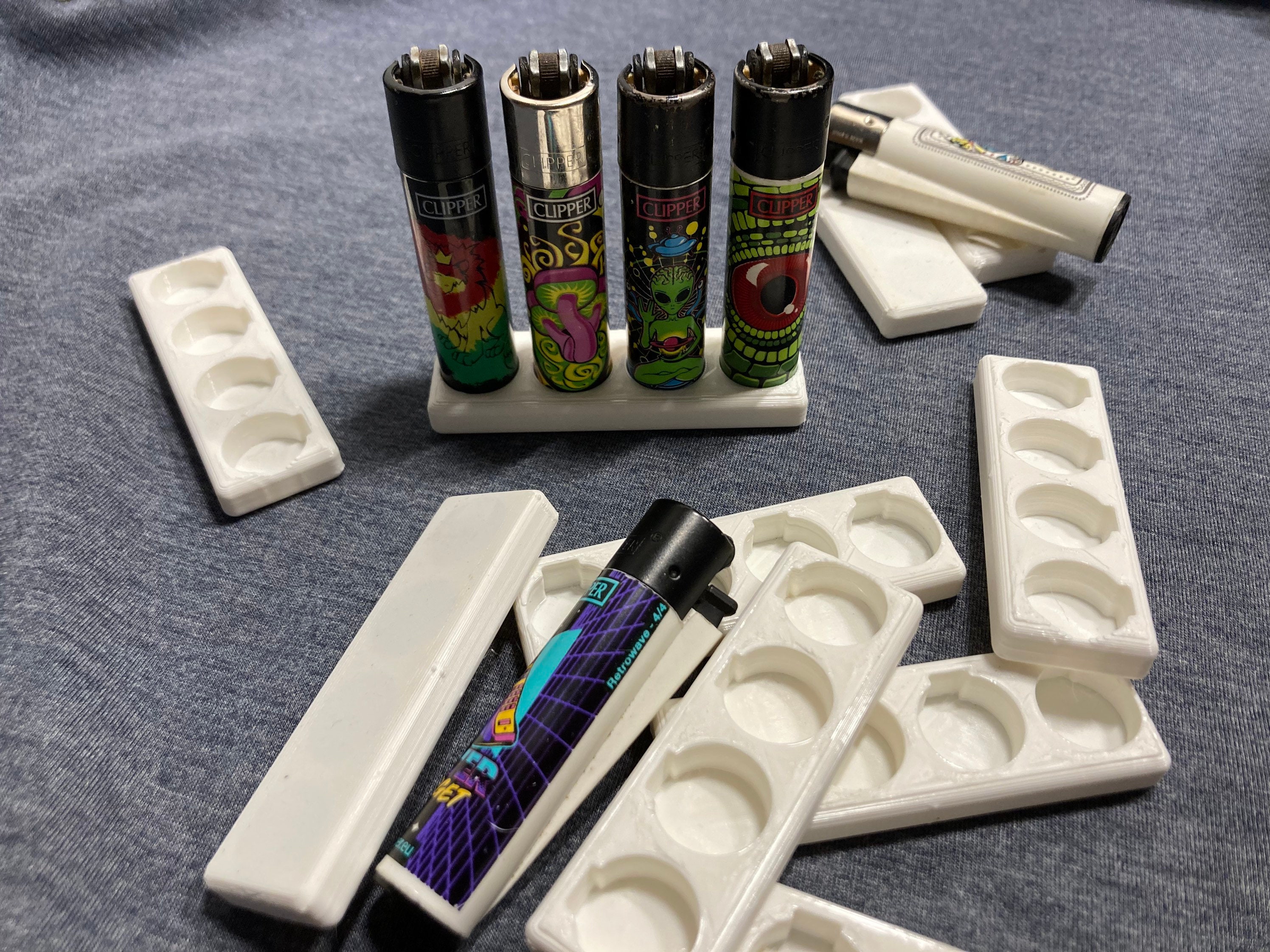 Clipper Lighters Stand, 3D Printed Clipper Lighters Display Stand, 4 ...