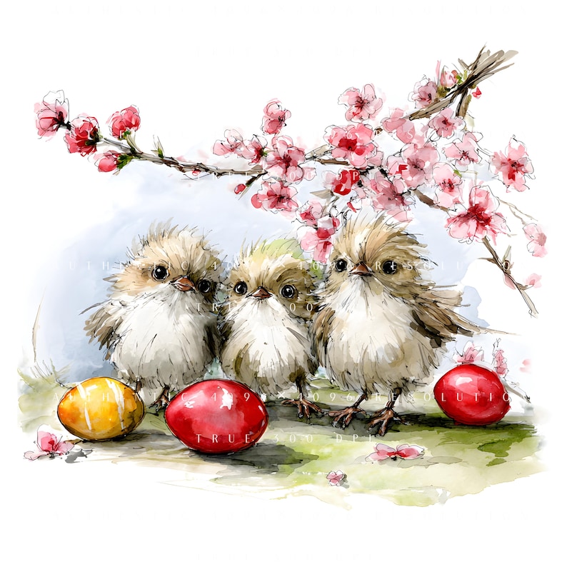 20 Easter Baby Animal Clipart, Spring Scenery With Eggs & Florals ...
