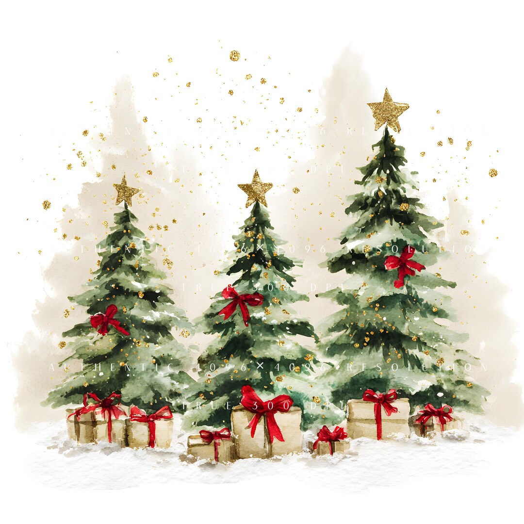 20 Christmas Tree Clipart, Festive Holiday Trees, Winter Pine Decor ...