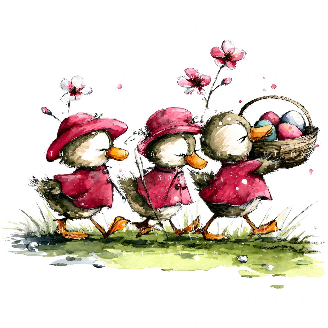20 Easter Spring Animals Clipart, Whimsical Bunny Lamb Chick Floral ...