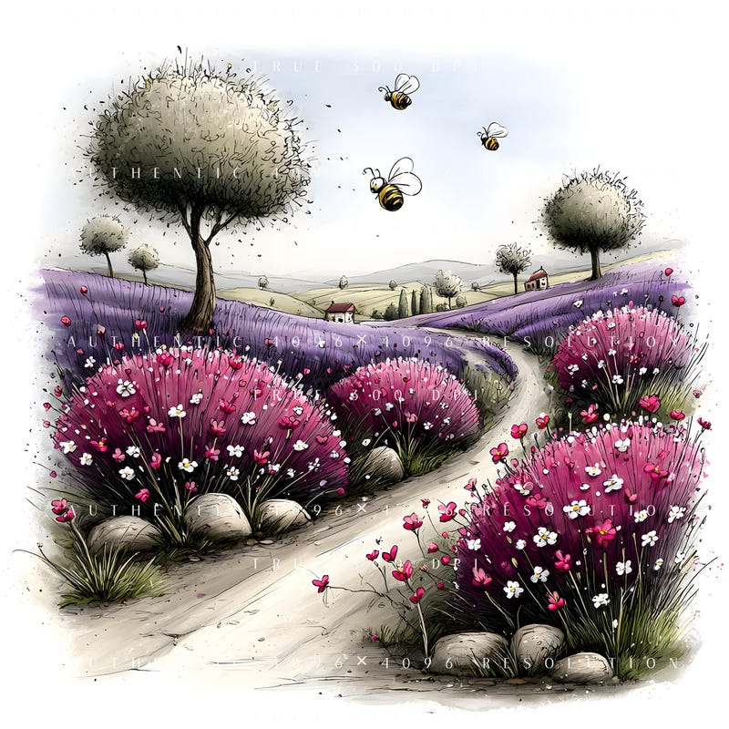 Whimsical Clipart Landscape - Etsy UK