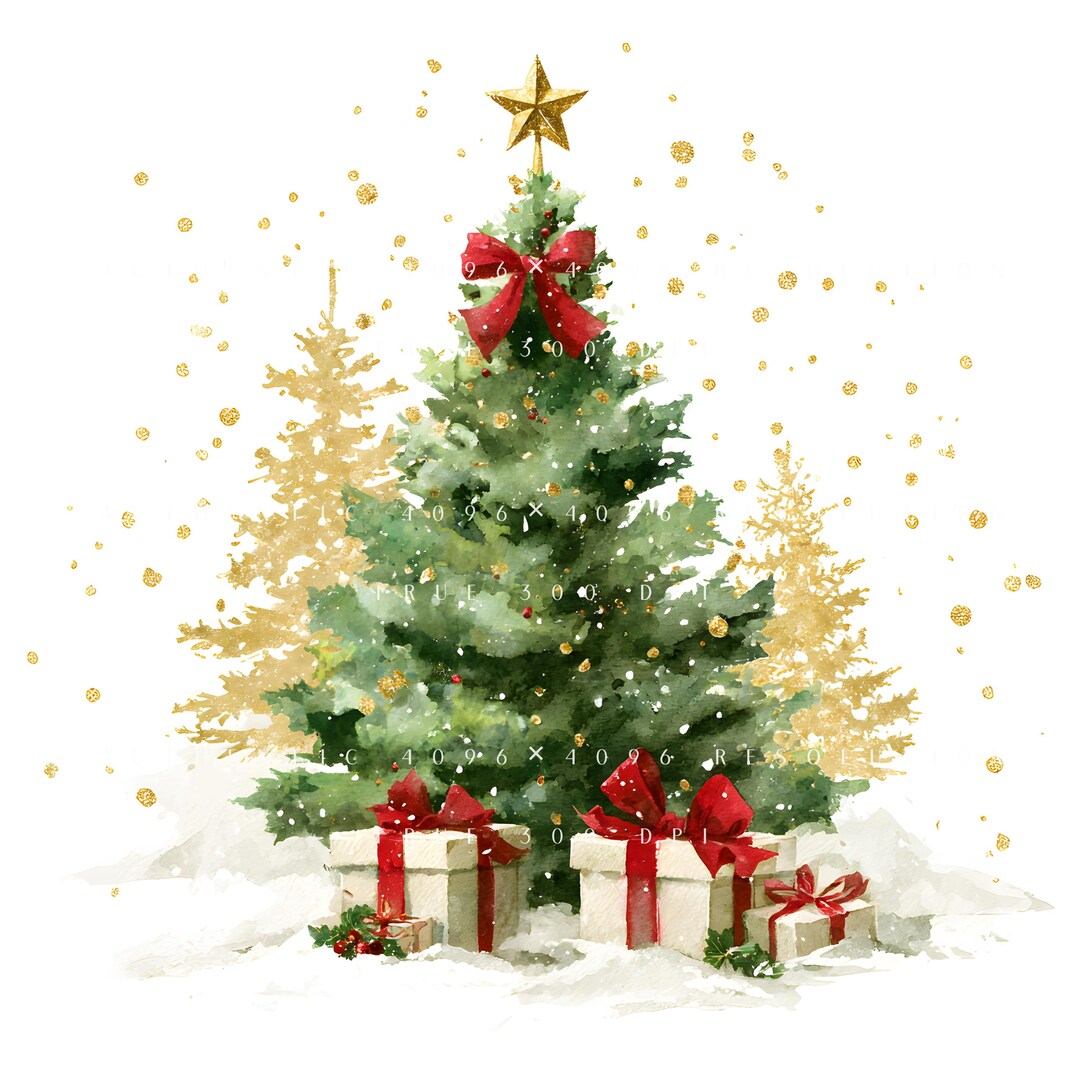 20 Christmas Tree Clipart, Festive Holiday Evergreens, Cozy Winter ...