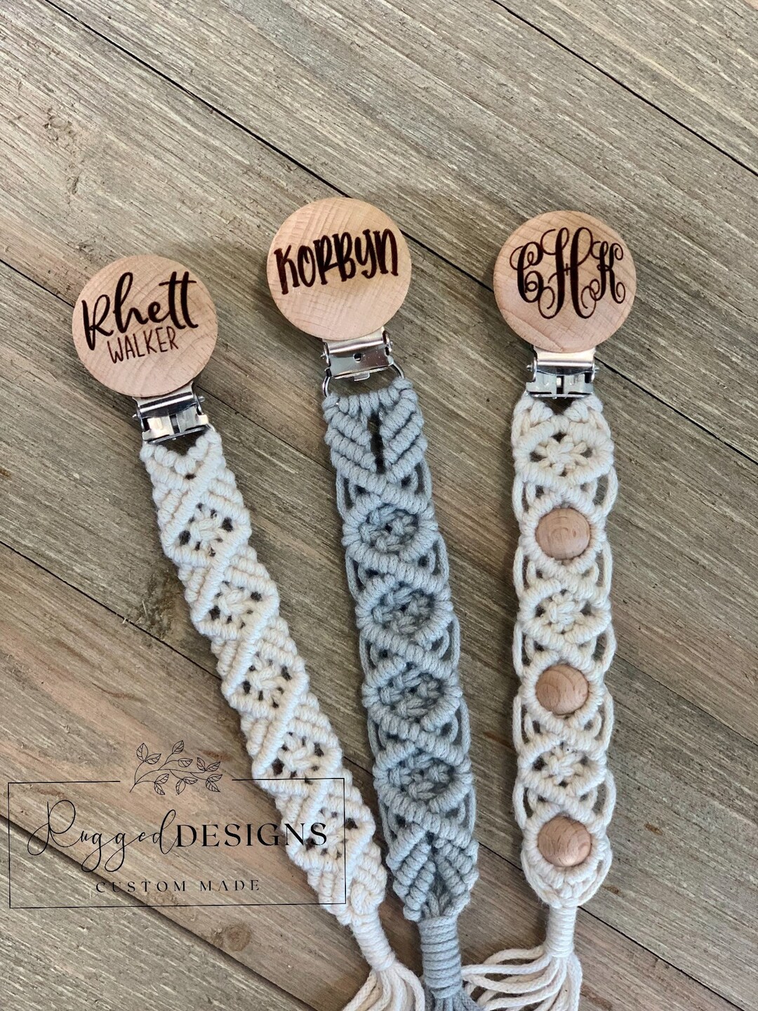 Personalized Paci Clip Engraved Pacifier Clip Wooden Engraved and ...