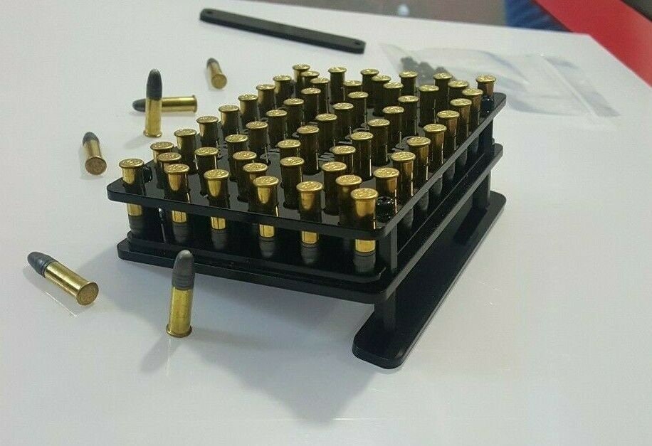 Custom .22LR Long Rifle Ammo Block Stand Holder Competition X55 Rounds ...