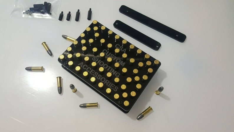 Custom .22LR Long Rifle Ammo Block Stand Holder Competition X55 Rounds ...