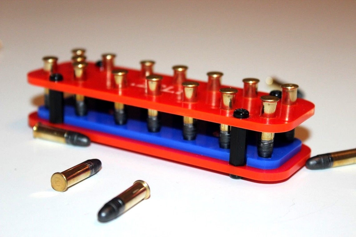 Rimfire .22LR Competition Target Ammo Stand Block Holder X15 Rounds ...