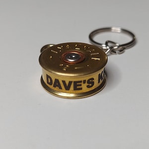 Personalised Shotgun Brass Cartridge Key Ring Chain Keyring Keychain ...
