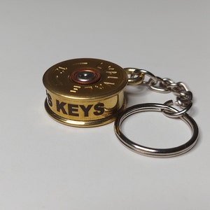 Personalised Shotgun Brass Cartridge Key Ring Chain Keyring Keychain ...