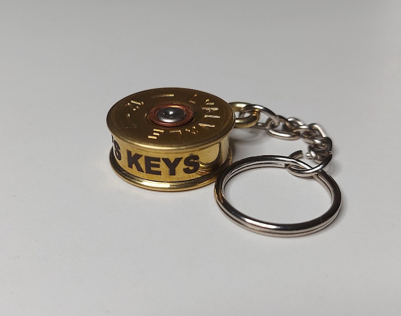 Personalised Shotgun Brass Cartridge Key Ring Chain Keyring Keychain ...