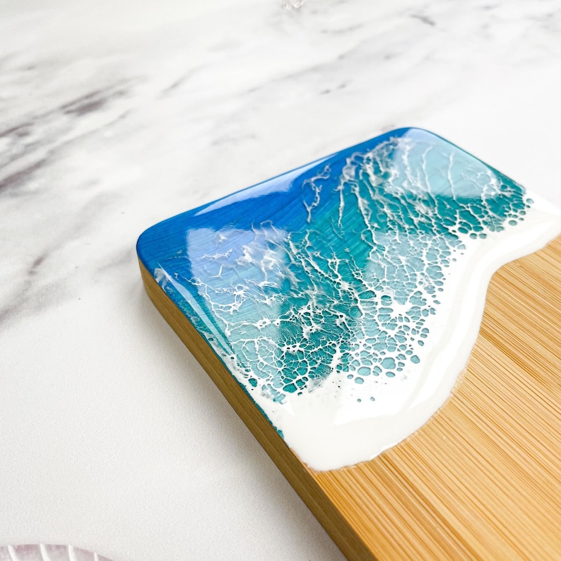 Handmade Ocean Sea Wave Long Bamboo Serving Board Chopping - Etsy UK