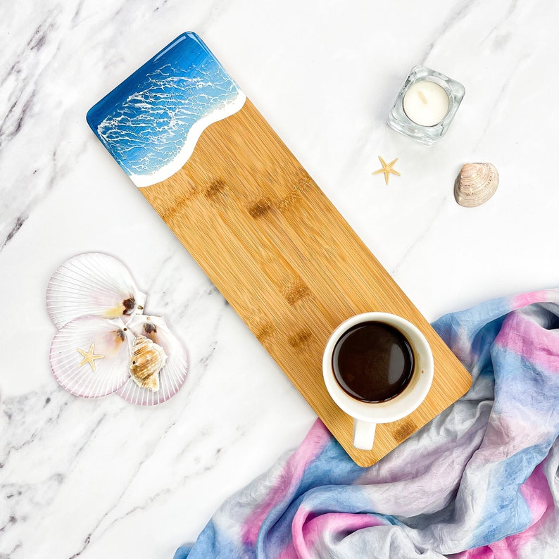 Handmade Ocean Sea Wave Long Bamboo Serving Board Chopping - Etsy UK