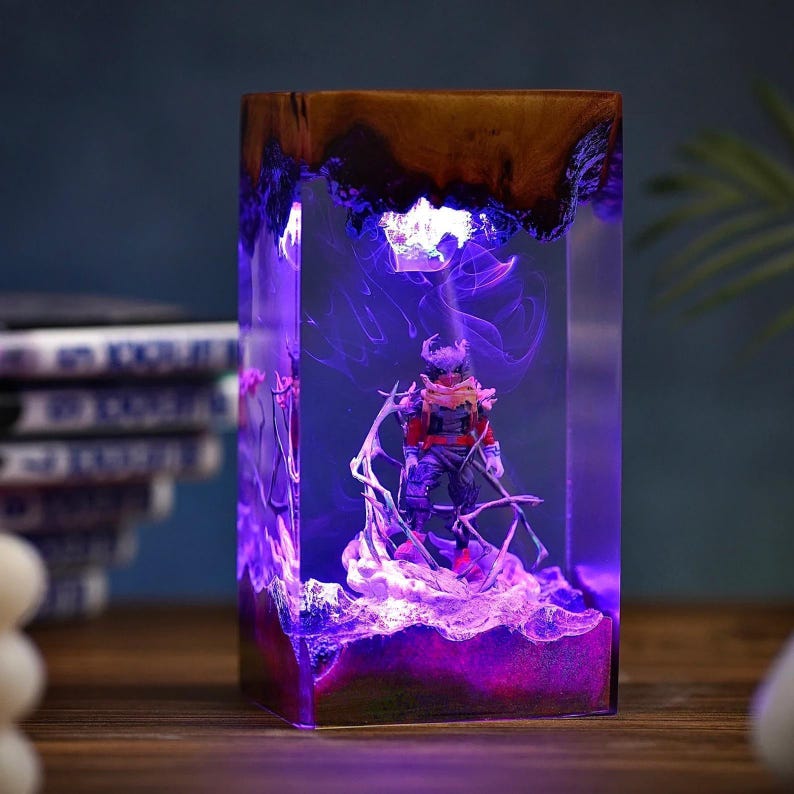 Deku Evolution Resin Lamp | Izuku Midoriya Anime Light | MHA LED ...